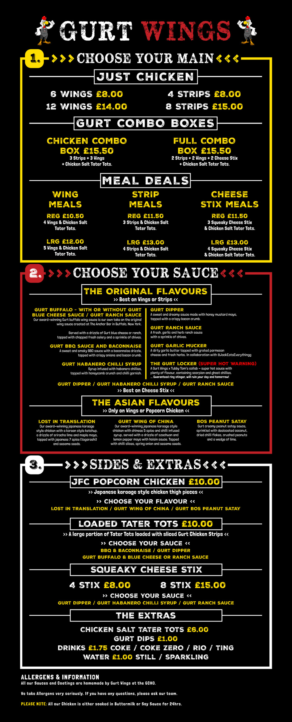 Menu | Chicken Wings | Buffalo Wings | Hot Wings | GURT